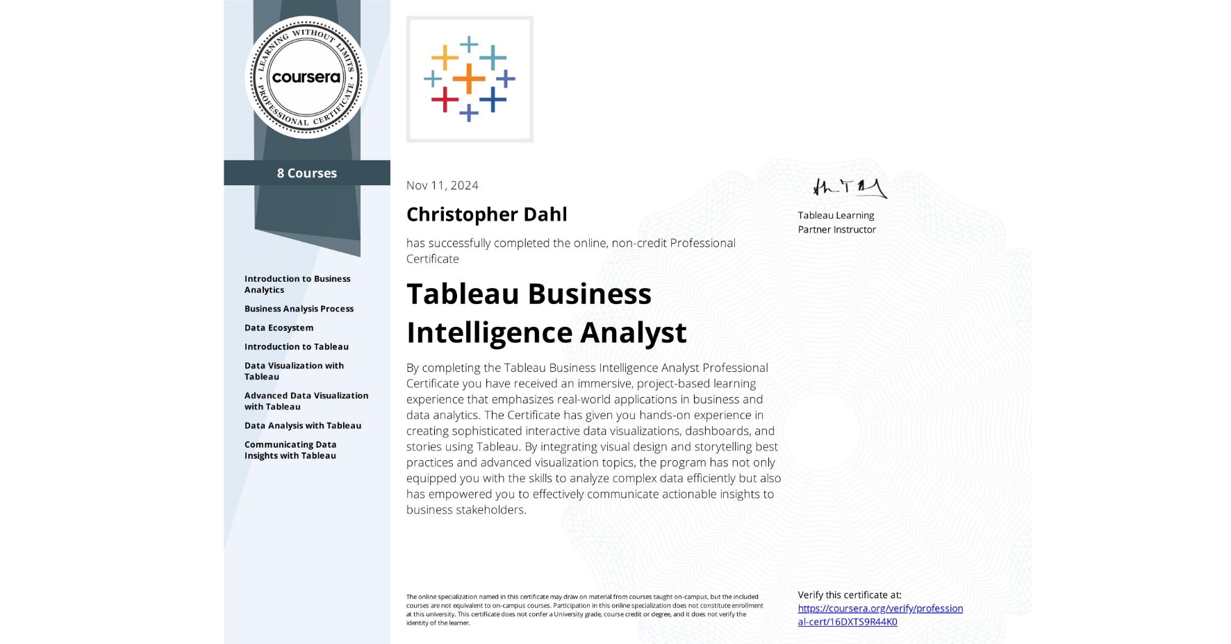 Christopher Dahl - Senior Monitoring & Reporting Data Analyst | LinkedIn
