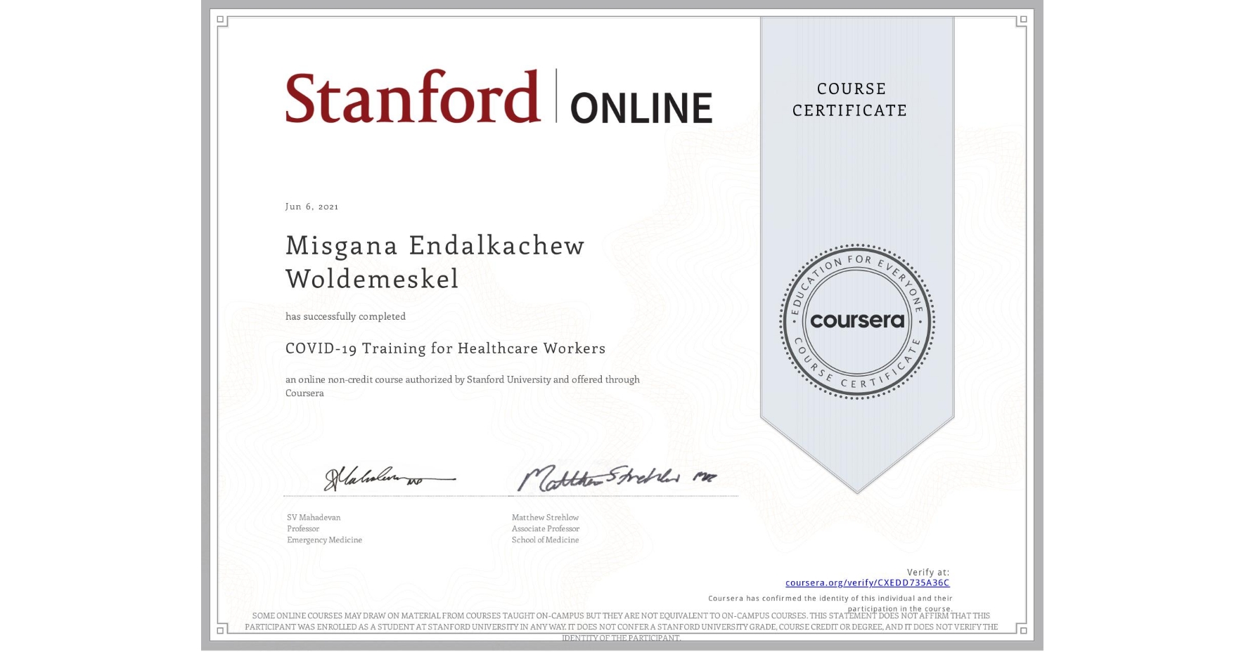 Misgana E. Woldemeskel - MD | MPH in Global Health Epidemiology and Disease Control | CRC | OHMO ...