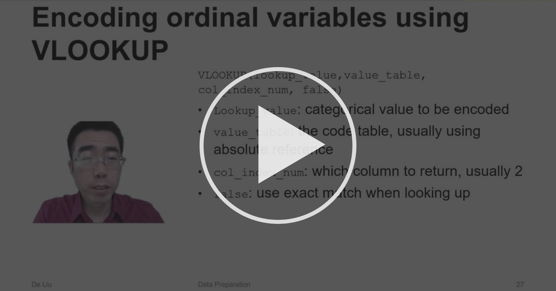 Using Excel VLOOKUP to Encode Ordinal Variables - Week/Module 3: Data ...