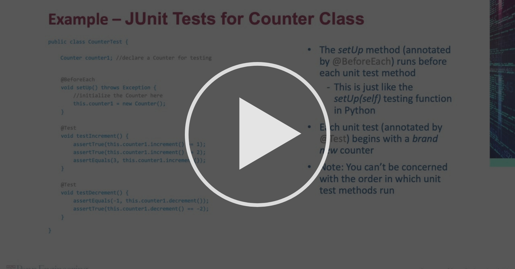 Coding Demonstration Counter Project Module 2 Unit Testing Arrays And Arraylists Coursera