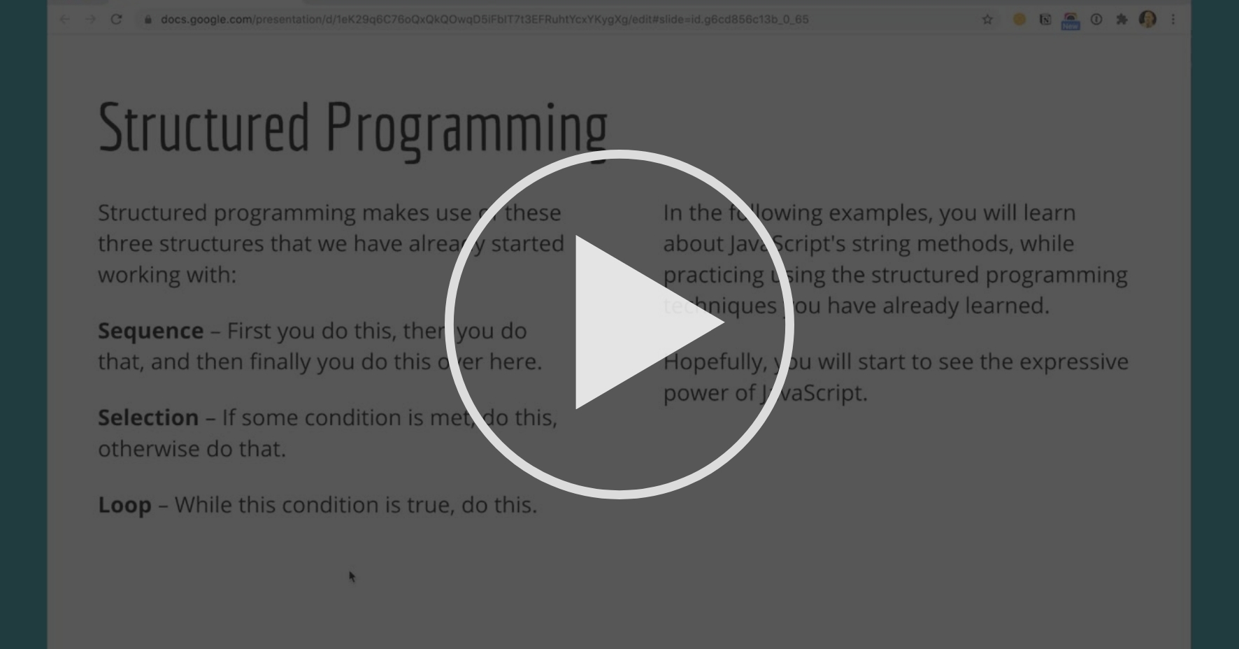 Structured Programming Sequence Part 1 Controlling Logical Flow In Javascript Coursera
