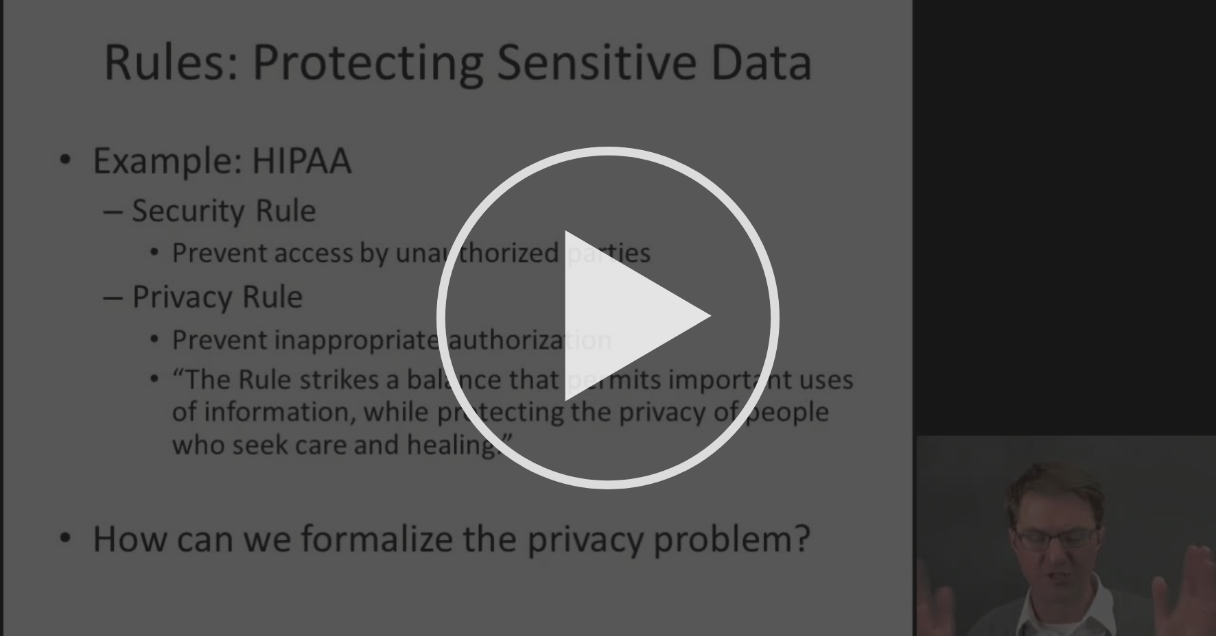 Examples of Codified Rules: HIPAA - Privacy and Ethics | Coursera