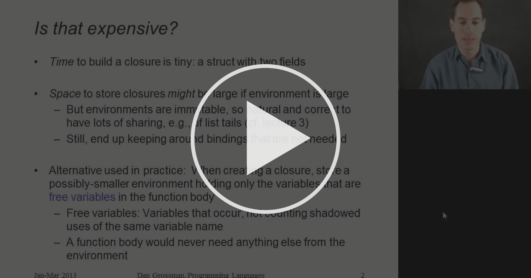 Optional Are Closures Efficient Section 6 And Homework 5 Second Module With Racket Coursera 8653