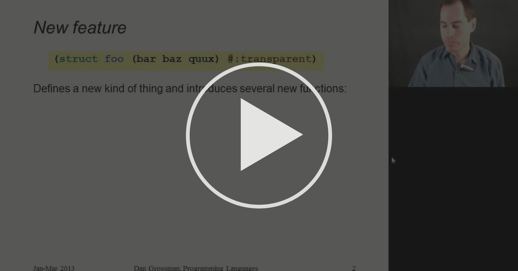 Datatype Programming In Racket With Structs Section 6 And Homework 5 Second Module With