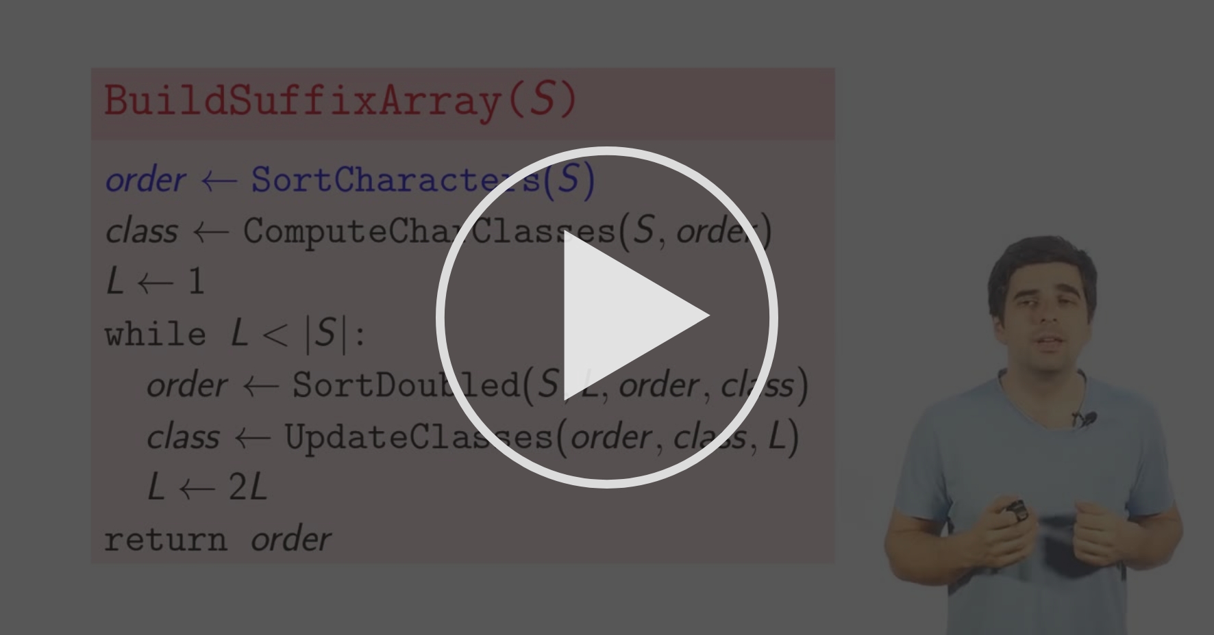 Building Suffix Array - Constructing Suffix Arrays and Suffix Trees | Coursera