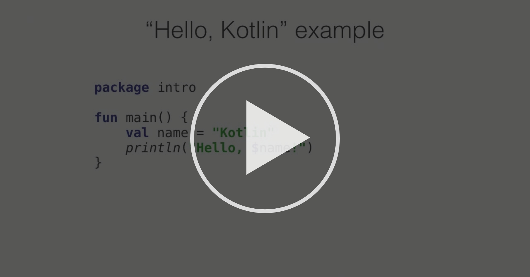"Hello, world" example - Starting up with Kotlin | Coursera