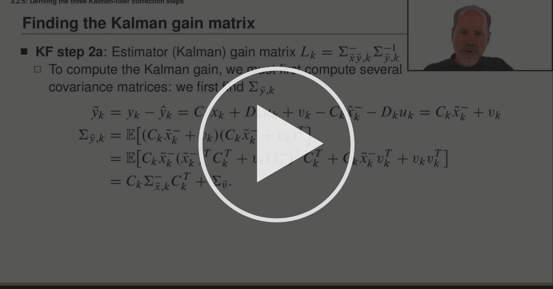 3 2 5 Deriving The Three Kalman Filter Correction Steps Introducing