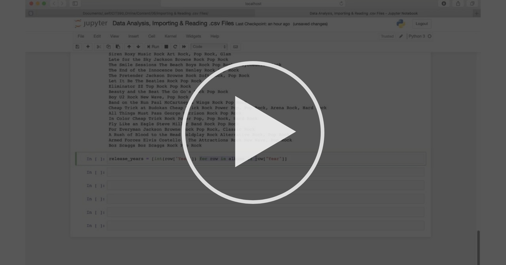 Coding Demonstration Catching Data Errors And Sorting Module 1