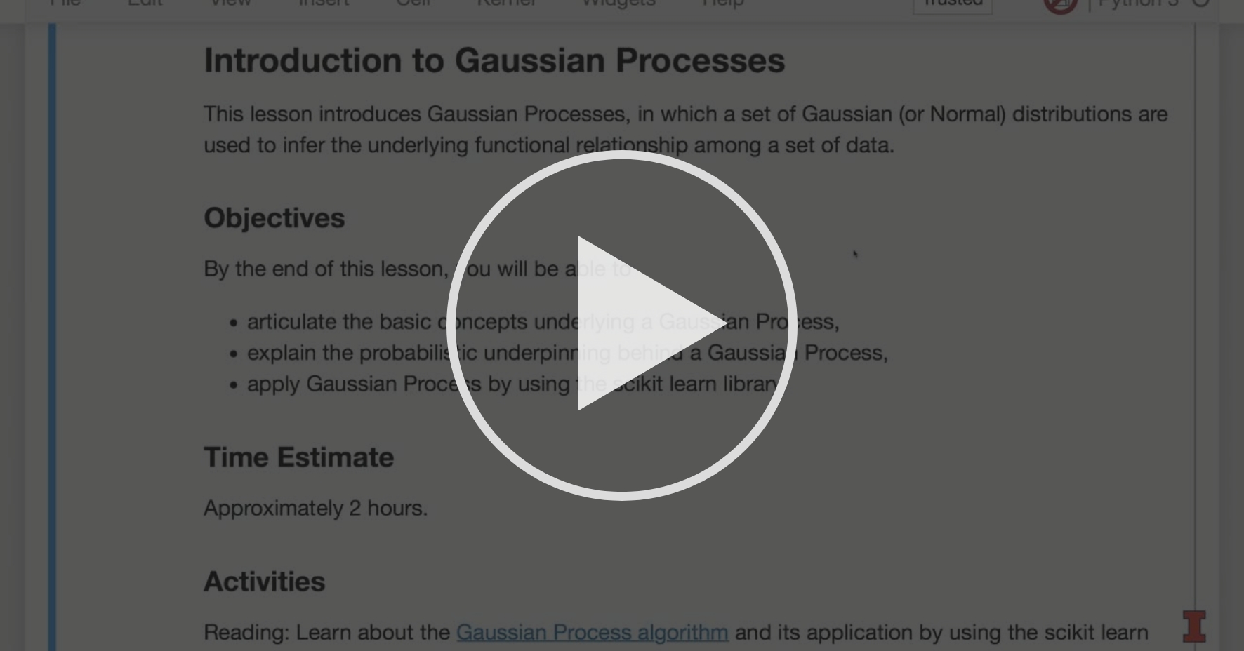 Introduction to Gaussian Processes - Module 5: Fundamental ...