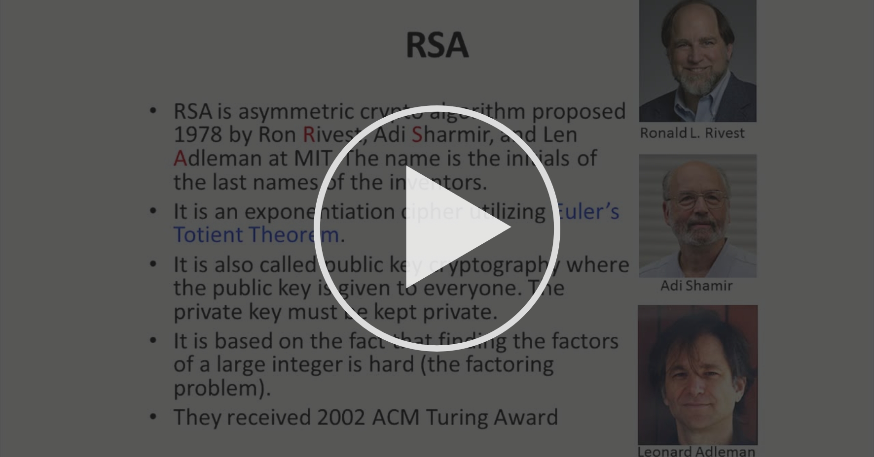 RSA Asymmetric Crypto Algorithm - Asymmetric Key Cryptography | Coursera