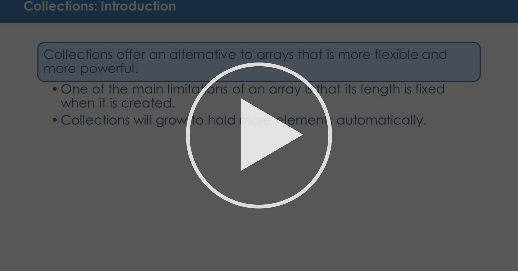 Introduction to Collections - Java Collections | Coursera