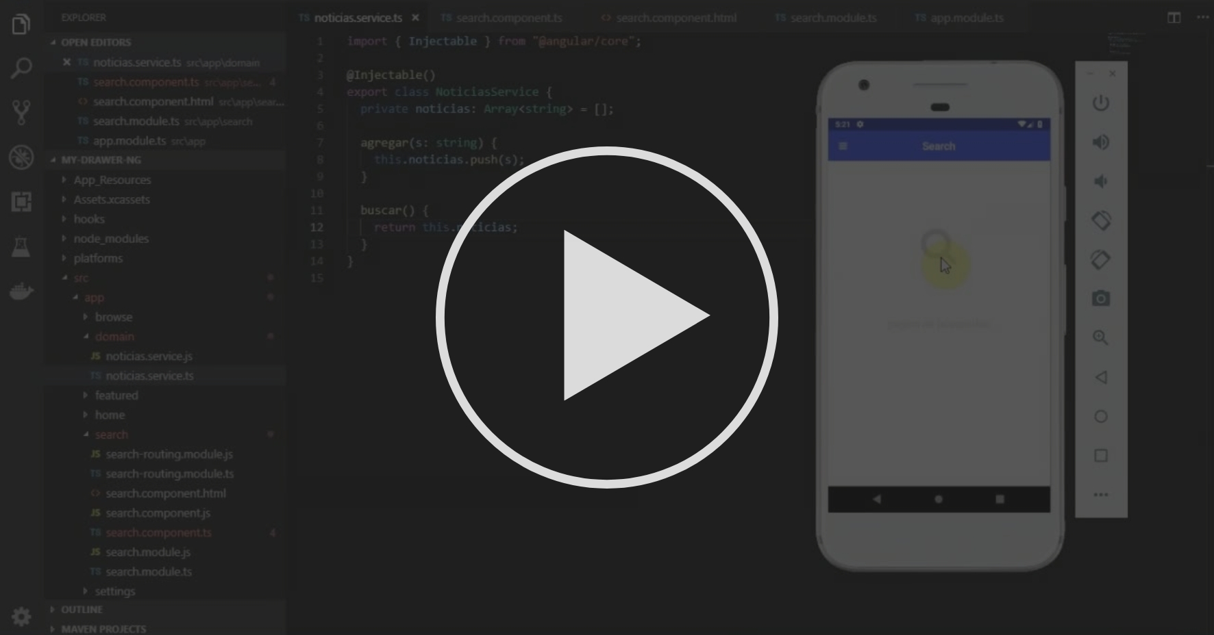 Estructura de proyectos - NativeScript y aplicaciones móviles híbridas | Coursera