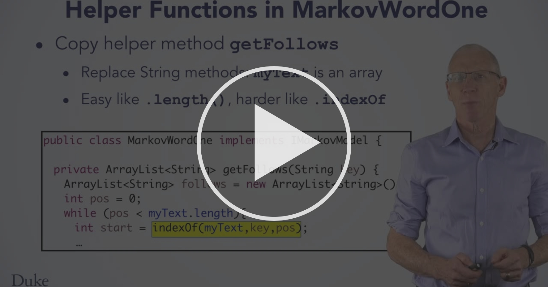 Order-One Helper Functions - N-Grams: Predictive Text | Coursera