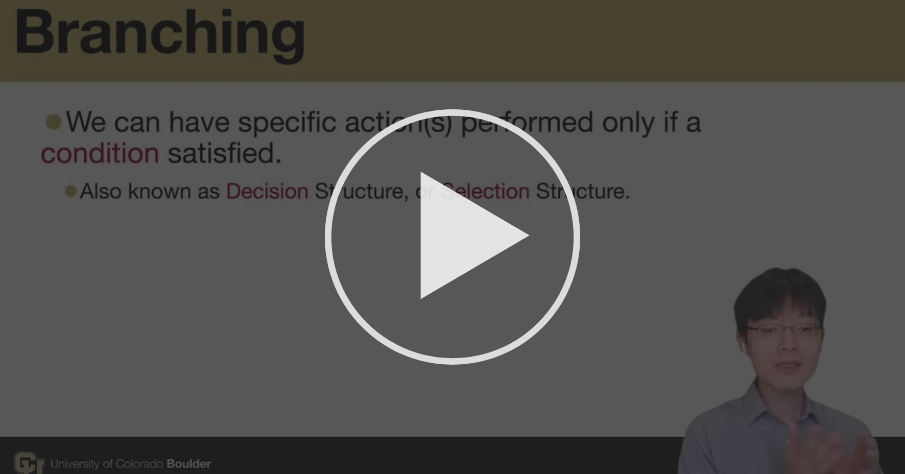 Branching and if statements - Flow Control - Branching | Coursera