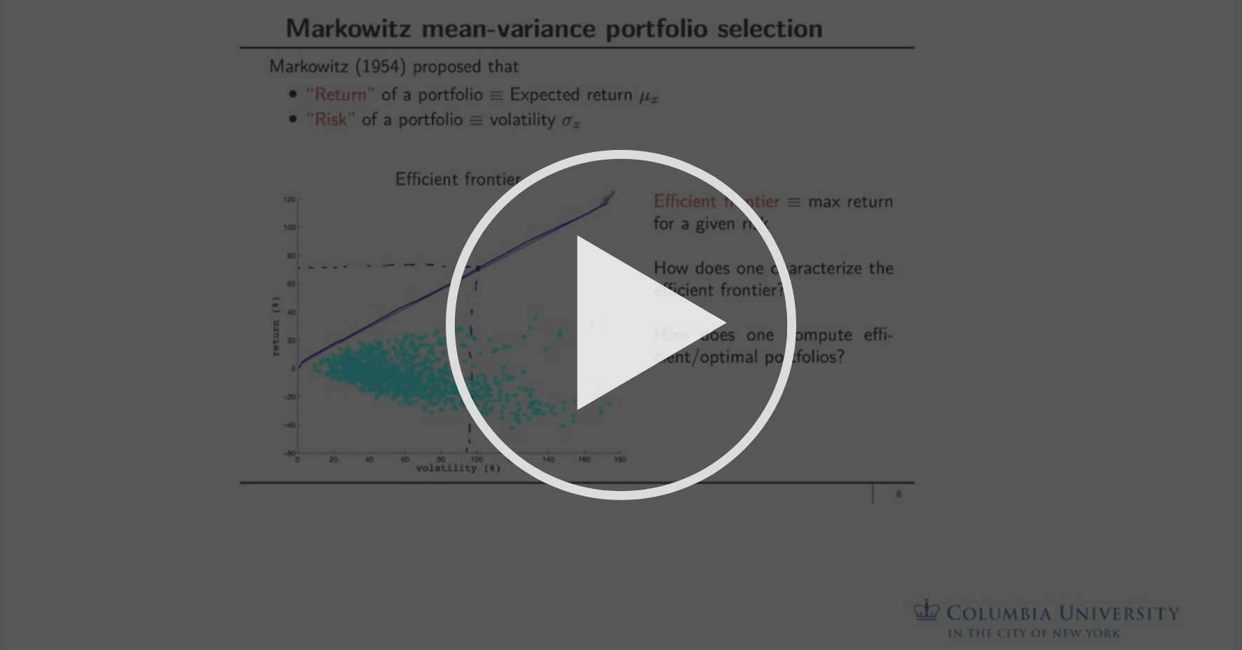 Constructing the Efficient Frontier - Mean-Variance Analysis and CAPM ...