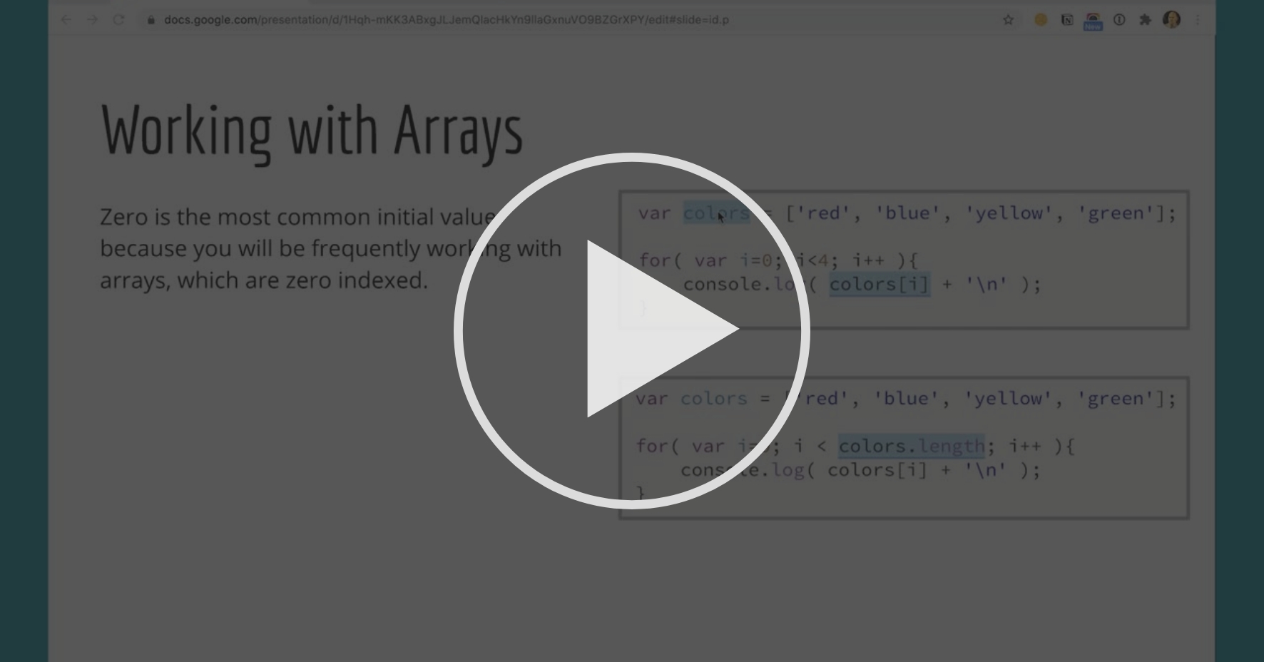 Working With Arrays Controlling Logical Flow In Javascript Coursera
