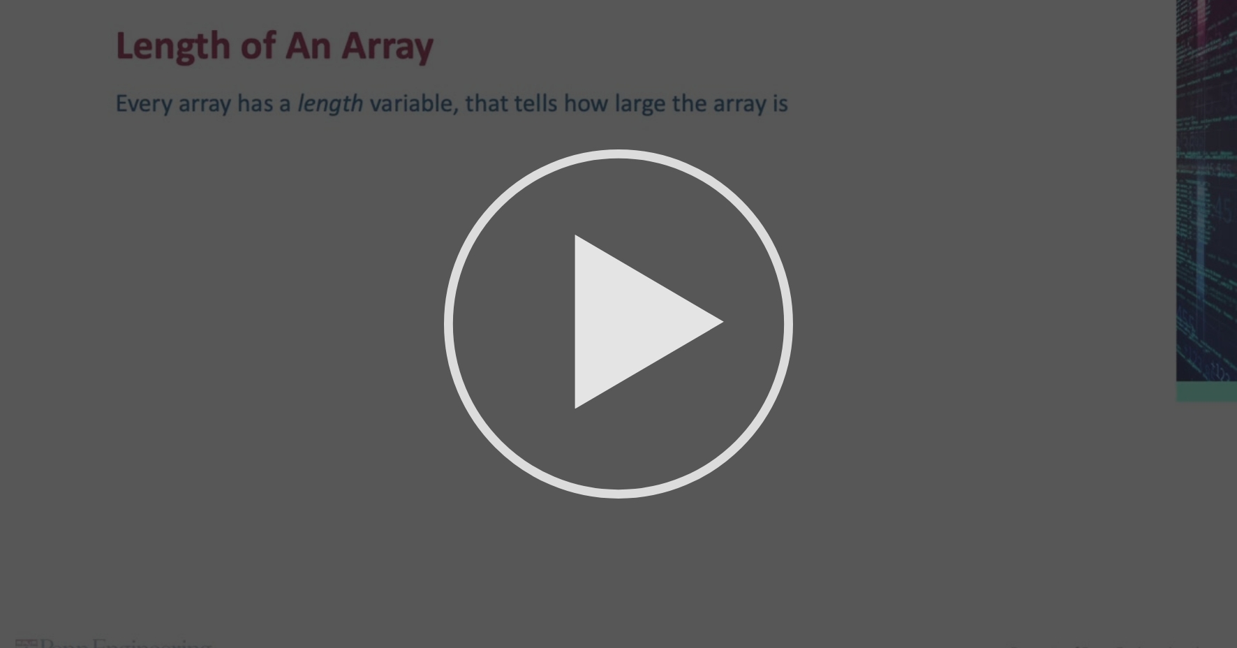 The Length Of An Array Module 2 Unit Testing Arrays And Arraylists
