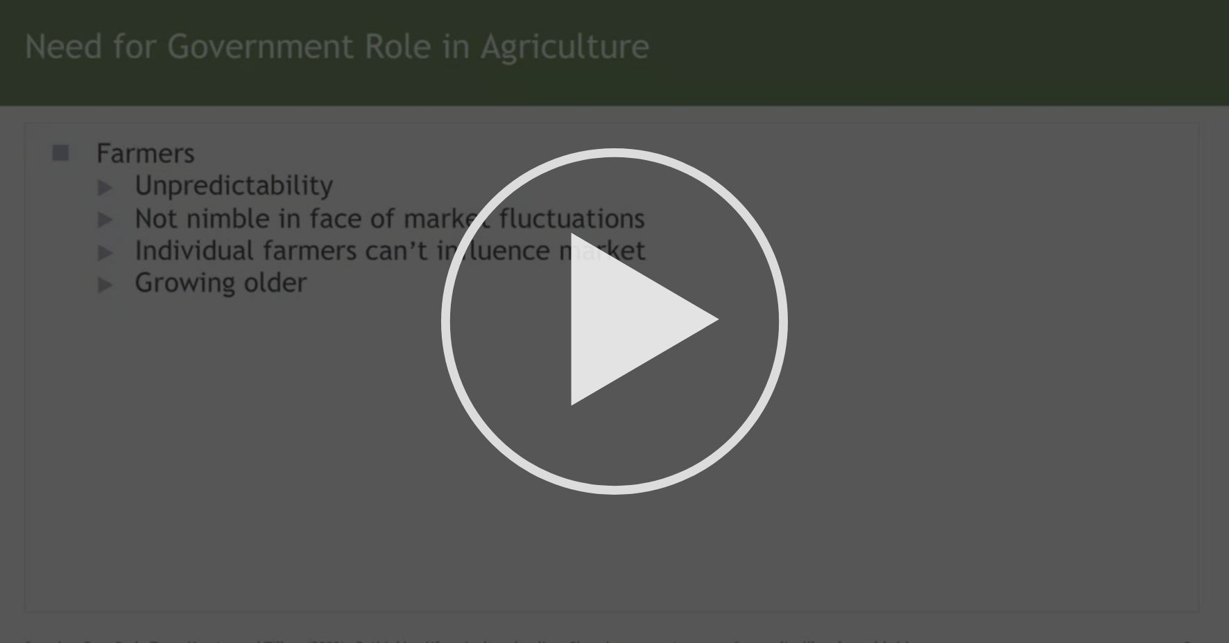 Overview and History of the Farm Bill II - Food and Farm Policy ...