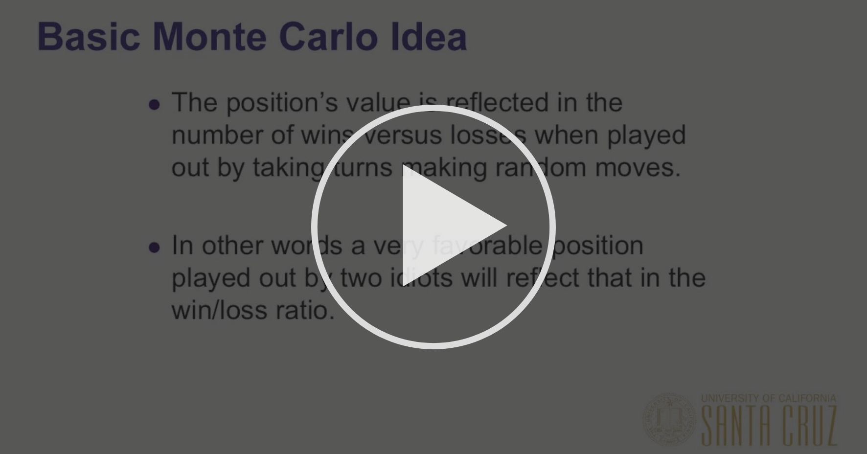 4.3 Basic Monte Carlo Idea - Monte Carlo Hex Program, Further advanced ...