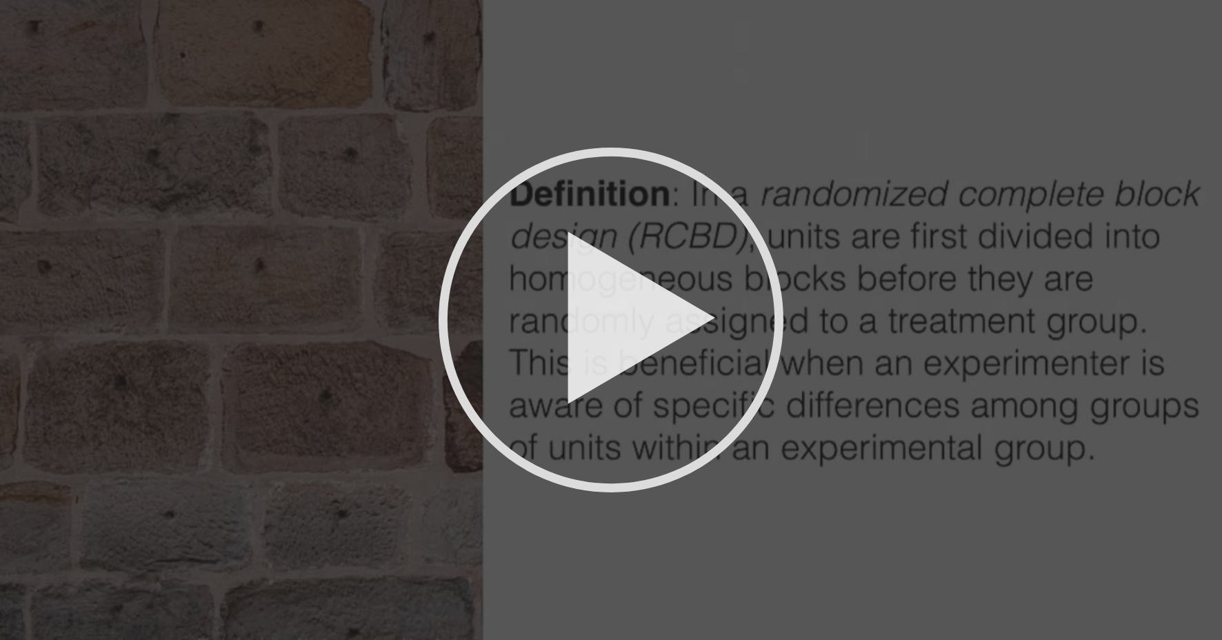 The Randomized Complete Block Design (RCBD) - Experimental Design ...