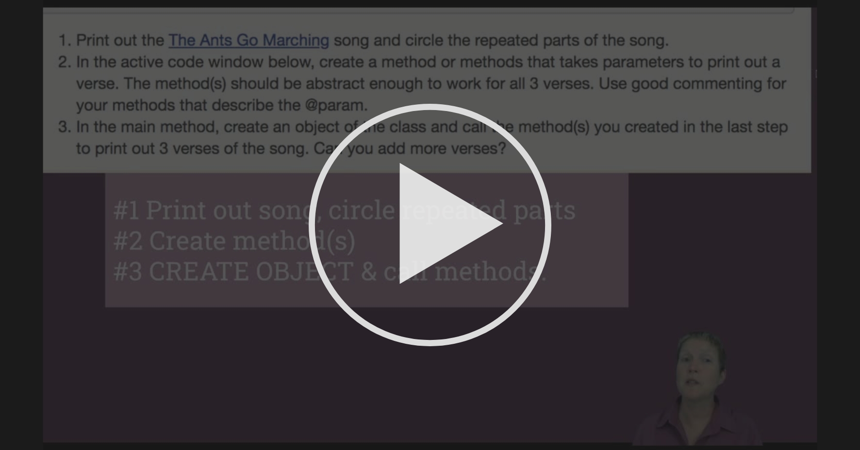 Writing Methods Part 2 - Creating Classes (Unit 5): Learn as a Student | Coursera