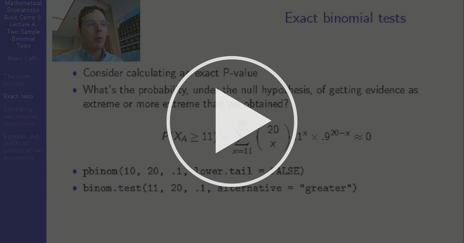 Two Sample Binomial Tests Exact Tests Two Binomials Coursera