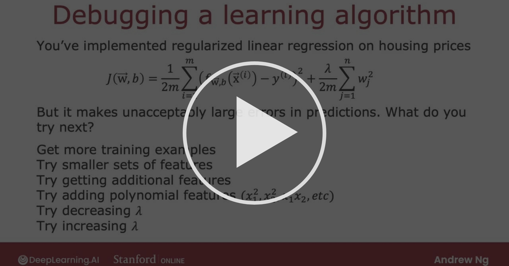 Deciding what to try next revisited - Advice for applying machine ...