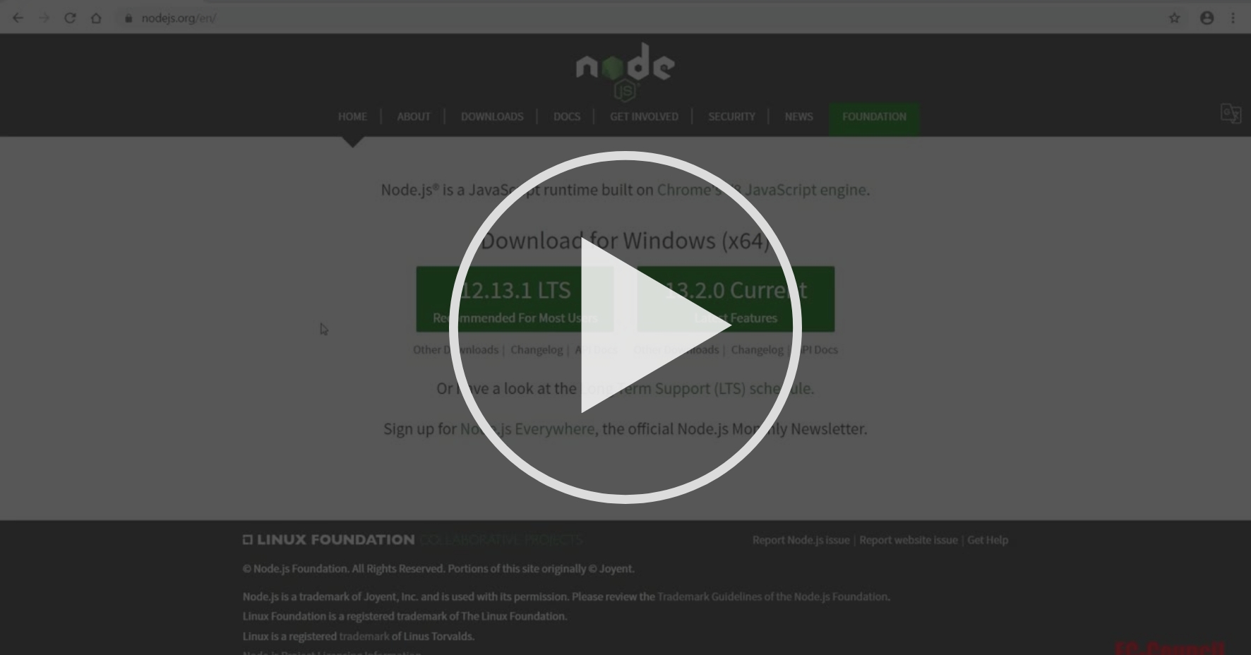 Installing Node.js - Getting Started with Node.js (N) | Coursera