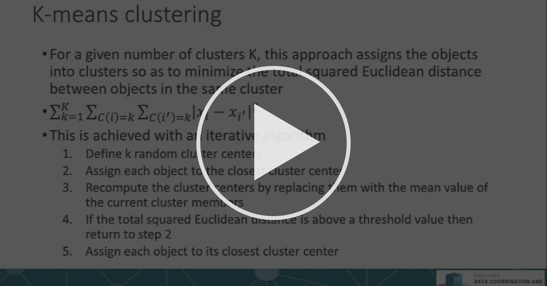 Data Clustering Part 3 Algorithms And Evaluation Data Clustering Coursera