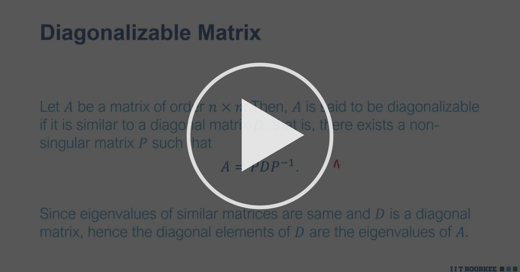 Diagonalizable Matrices - I - Diagonalizable Matrices and Their ...