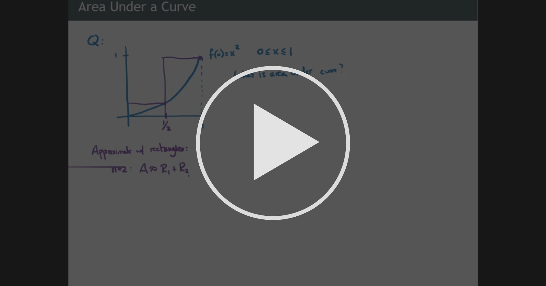 Areas Under Curves - Module 2: The Definite Integral | Coursera