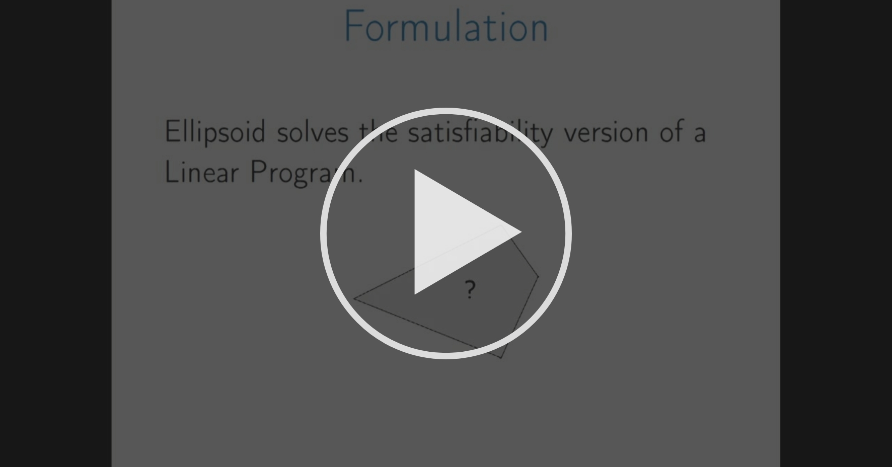 Optional The Ellipsoid Algorithm Linear Programming Coursera