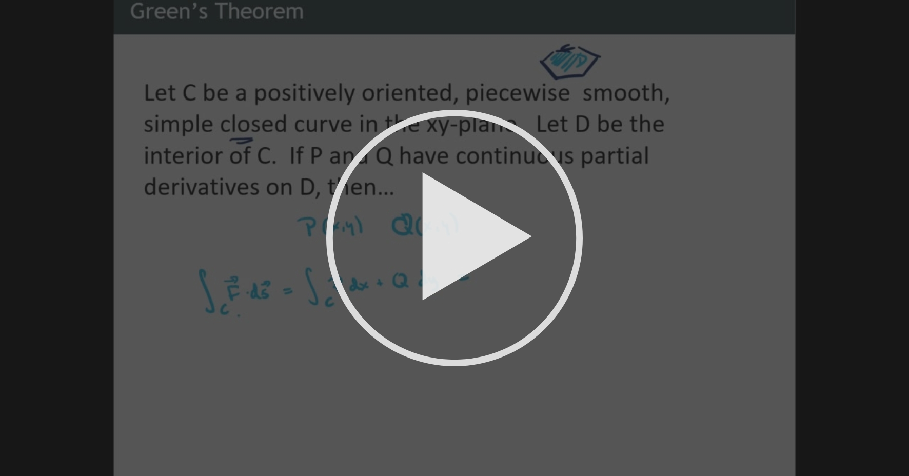 Green's Theorem - Module 3: Green's Theorem | Coursera