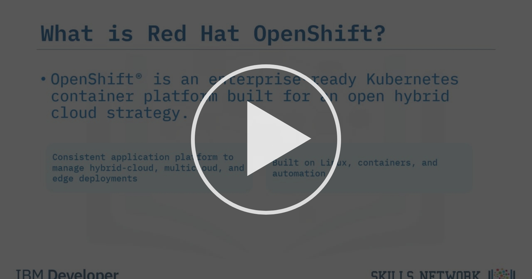 Introduction to Red Hat OpenShift - The Kubernetes Ecosystem: OpenShift ...