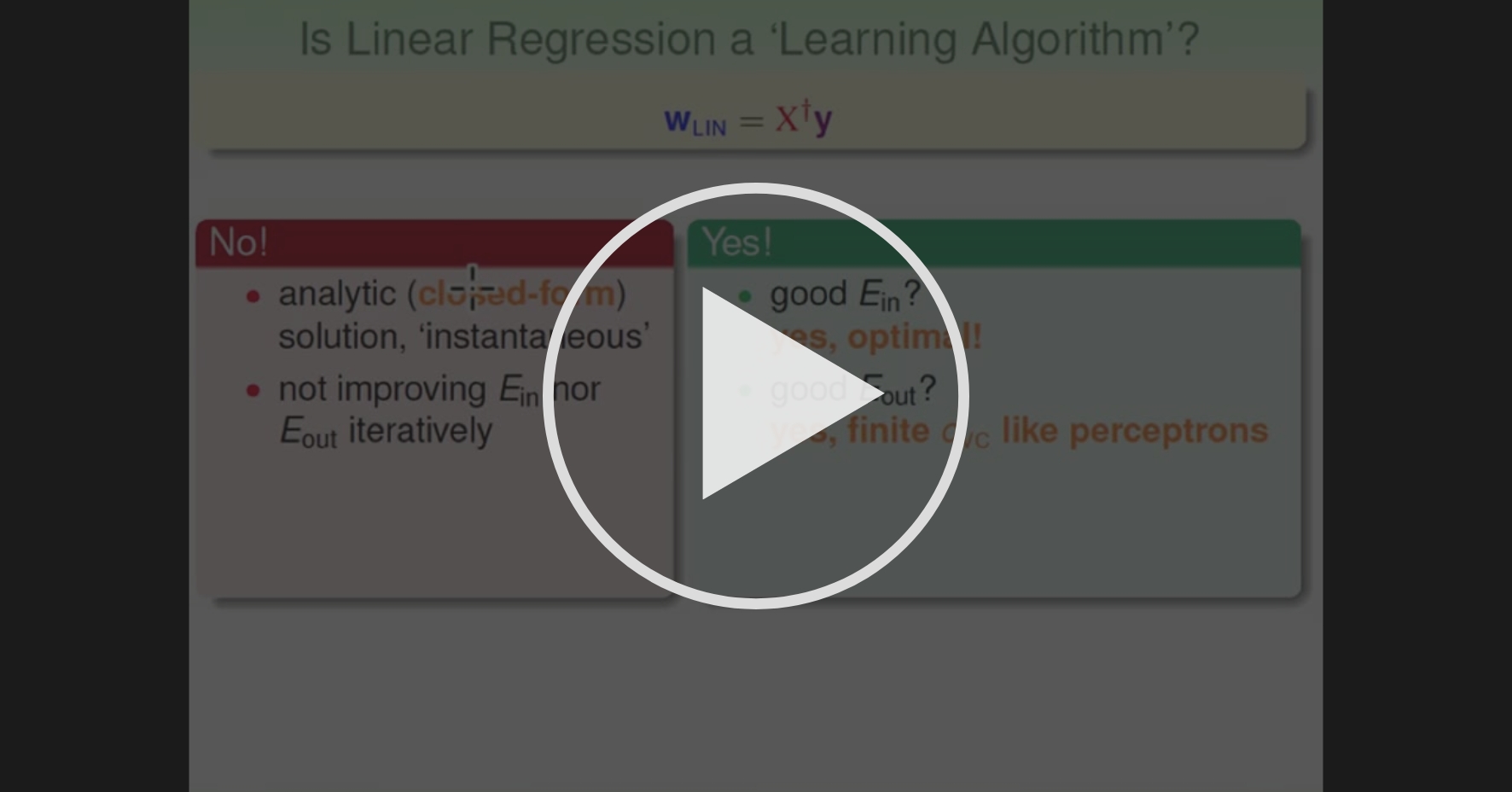 Generalization Issue - 第九講: Linear Regression | Coursera
