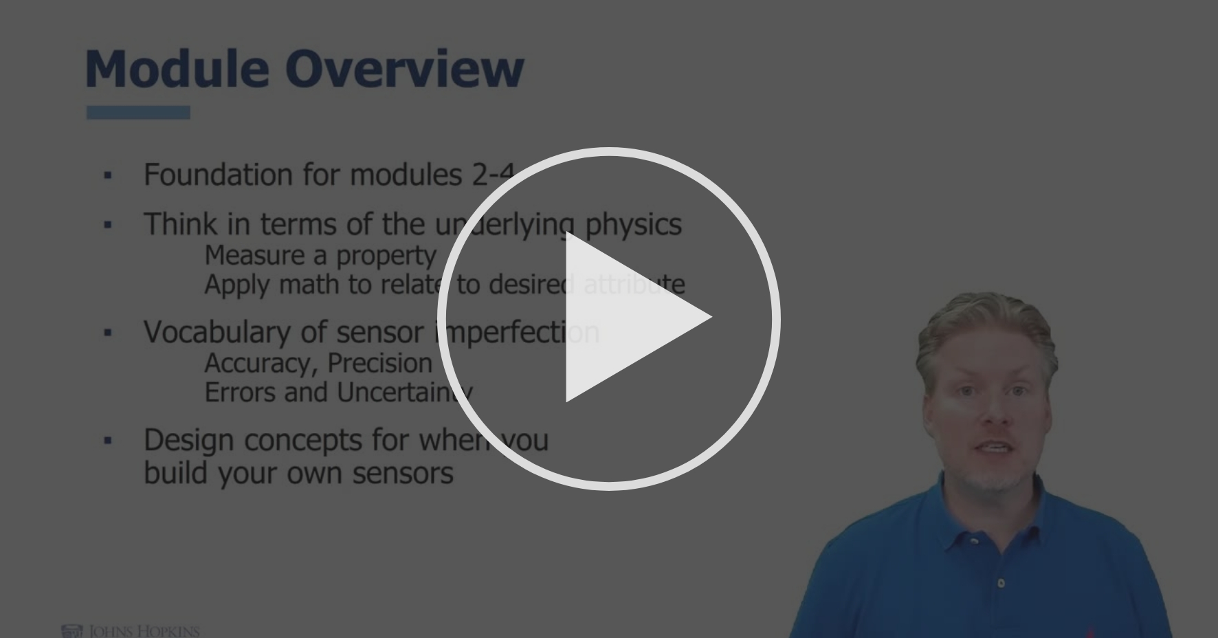 Introduction to Module 1 - Designing Sensors | Coursera