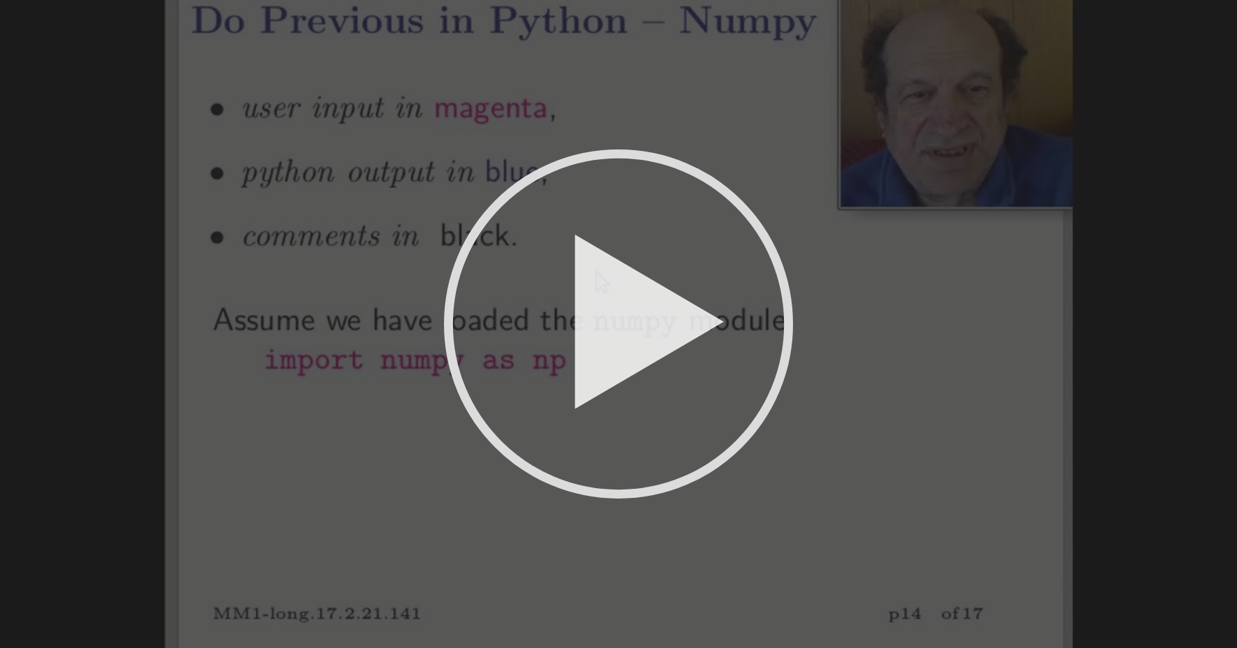 Supplement: Matrices in Python/Numpy - Matrices as Mathematical Objects ...