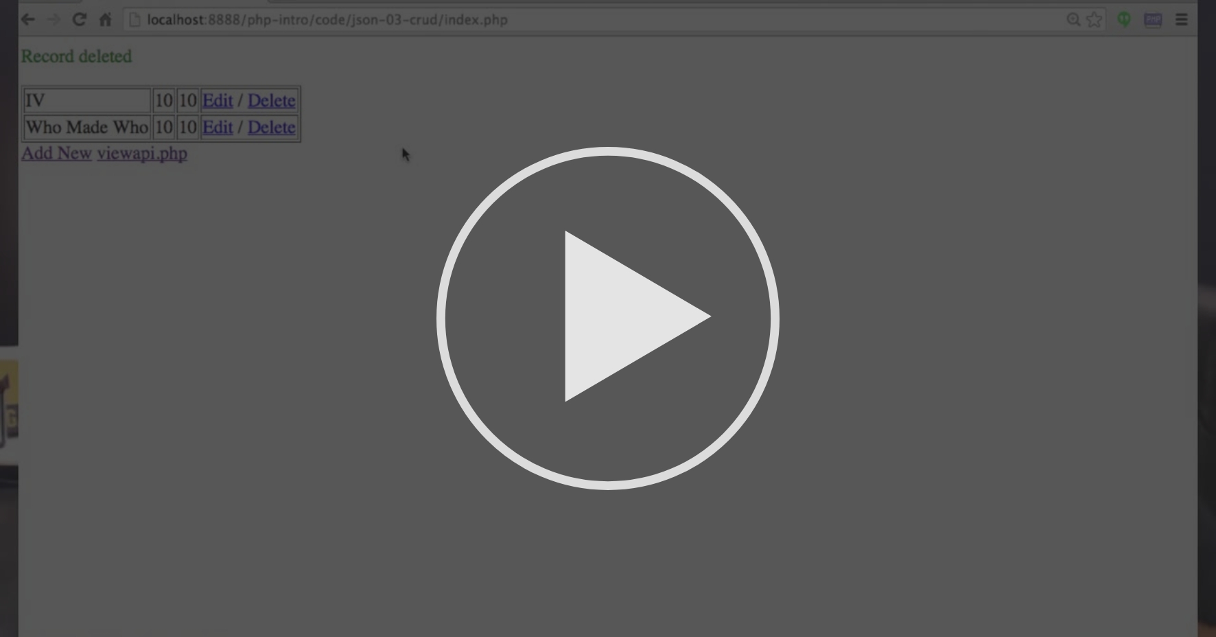 Code Walkthrough Json Crud Json Javascript Object Notation Coursera