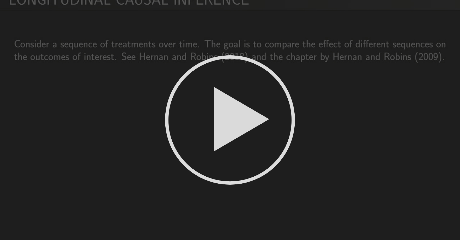 Lesson 1 The G formula Module 10 Longitudinal Causal Inference Lesson 1 The G formula Module 10 Longitudinal Causal Inference