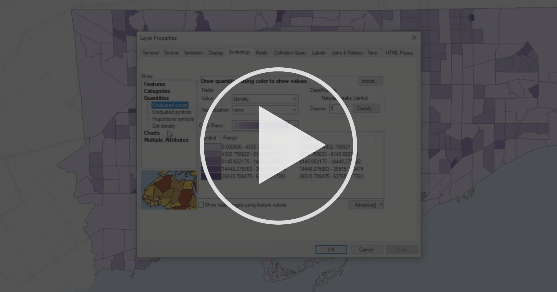 Creating dot density maps in ArcMap - Quantitative Map Types | Coursera