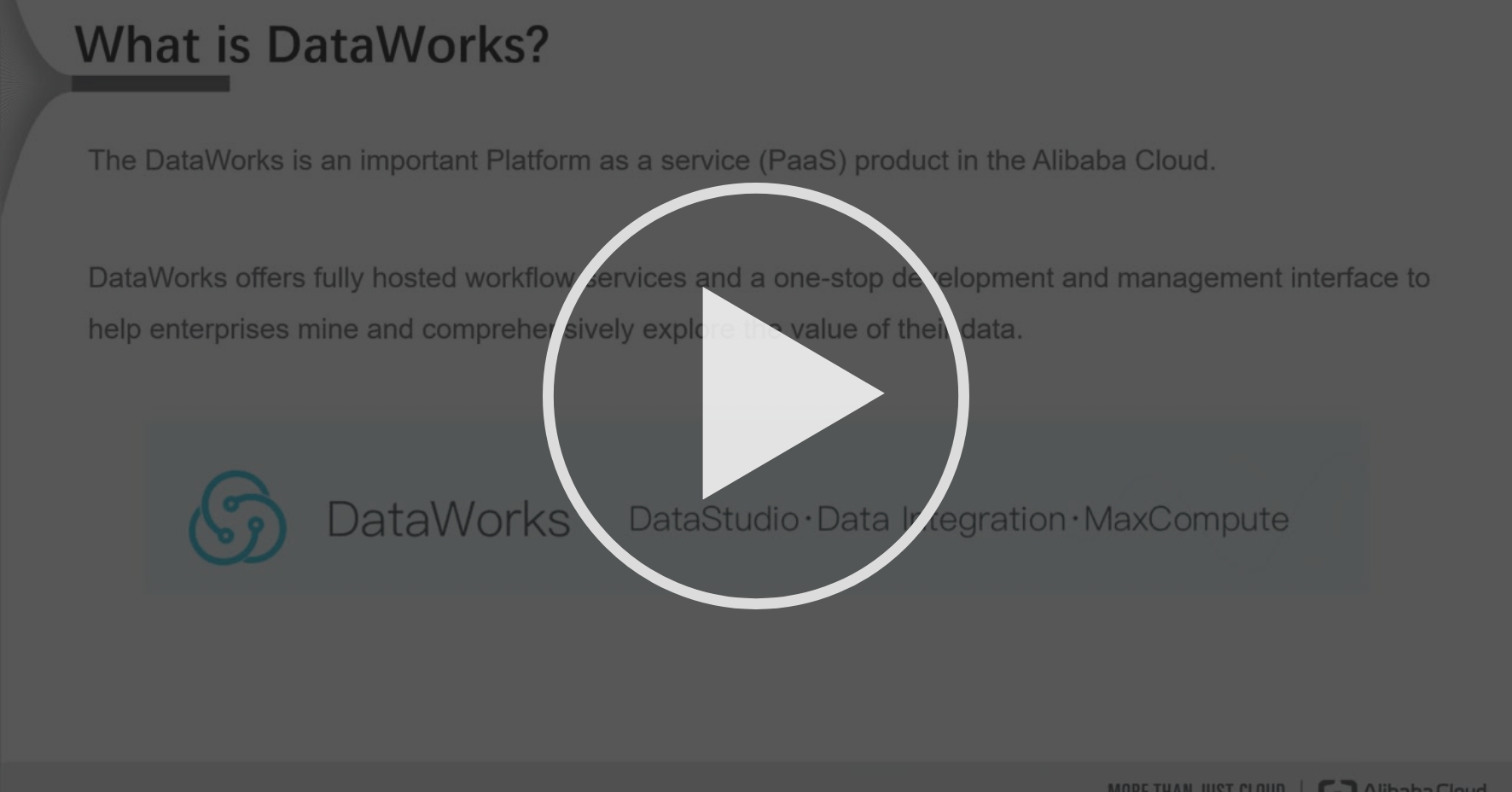 The Overview of DataWorks - Data Development with DataWorks and MaxCompute | Coursera