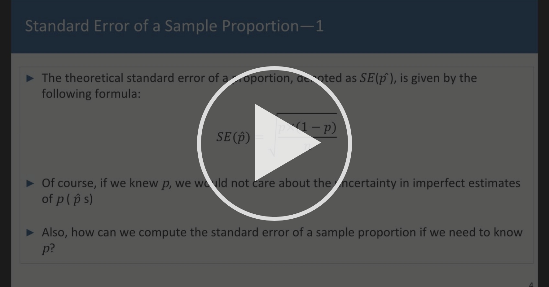 Confidence Intervals For Population Proportions And Incidence Rates Confidence Intervals For