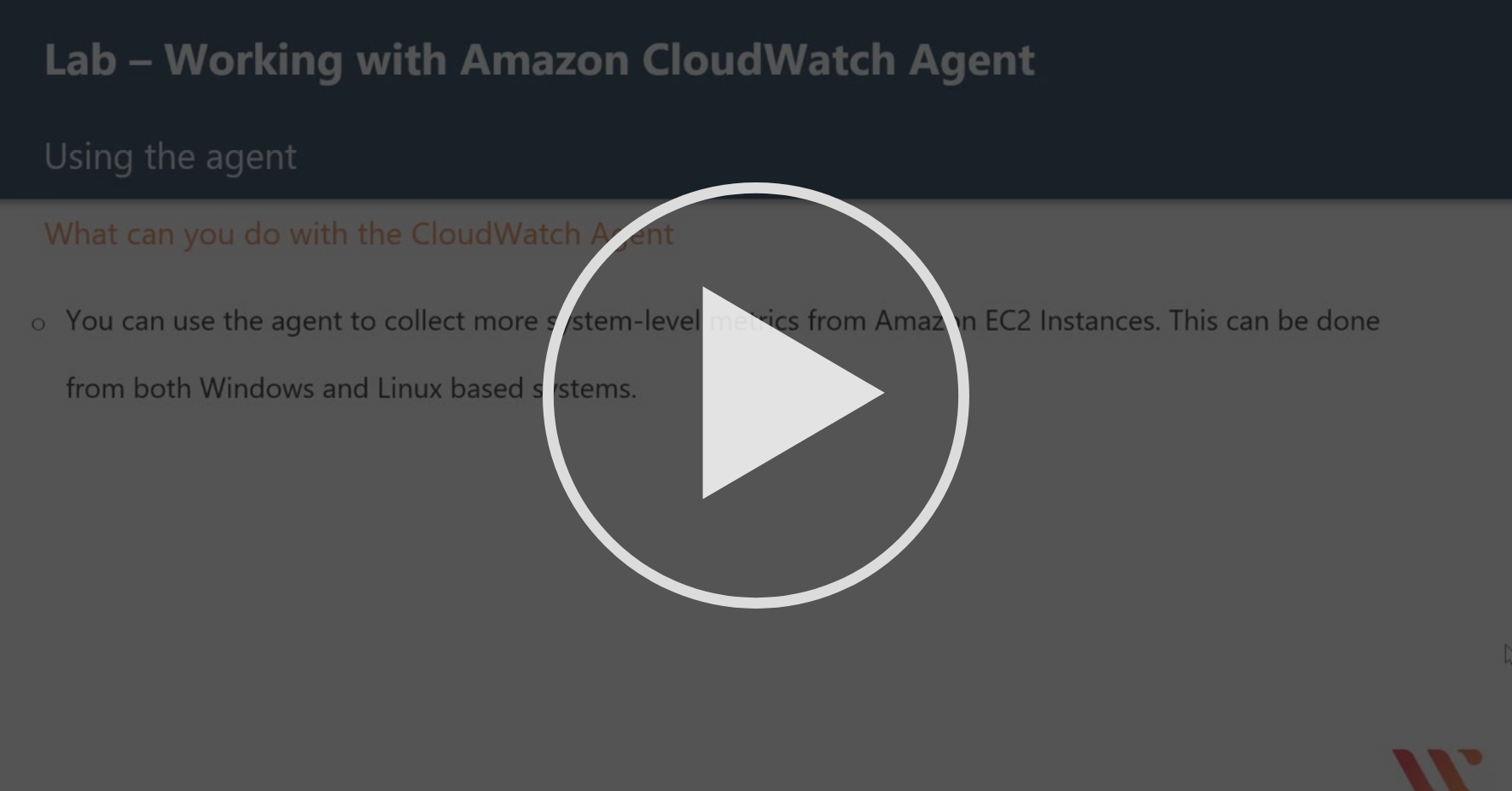 Lab Using Cloudwatch Agents Logging And Monitoring Solutions In Aws
