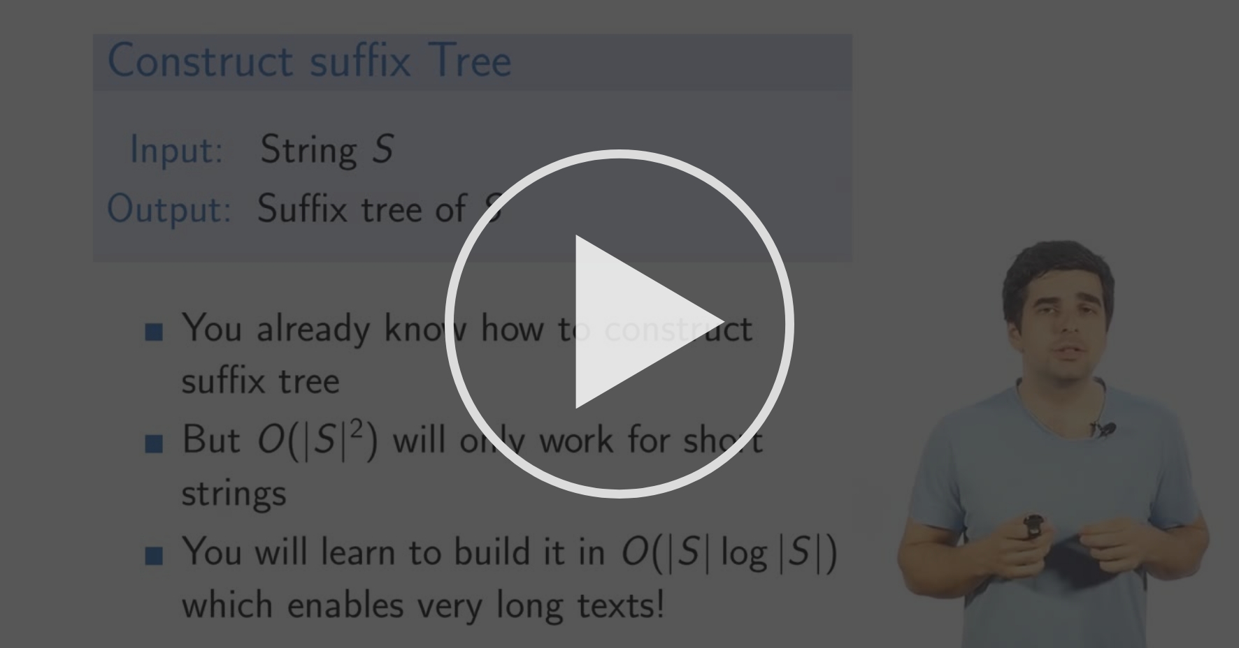 Suffix Array and Suffix Tree - Constructing Suffix Arrays and Suffix Trees | Coursera