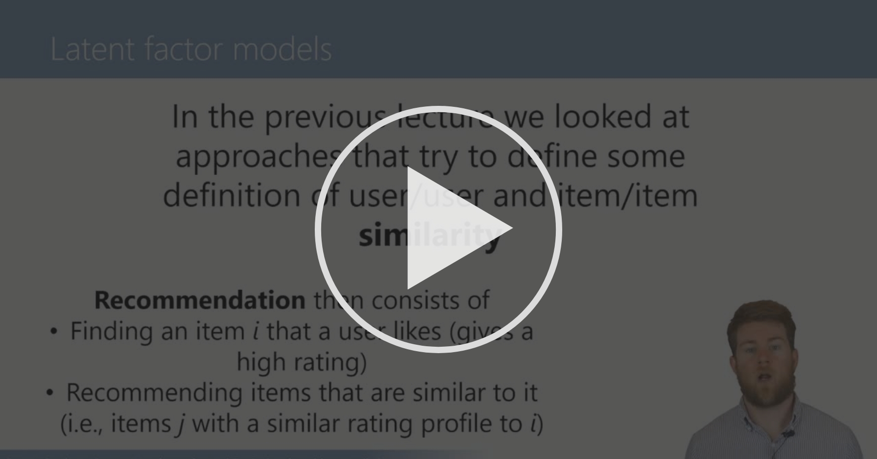 Latent Factor Models Part 1 Introduction Coursera
