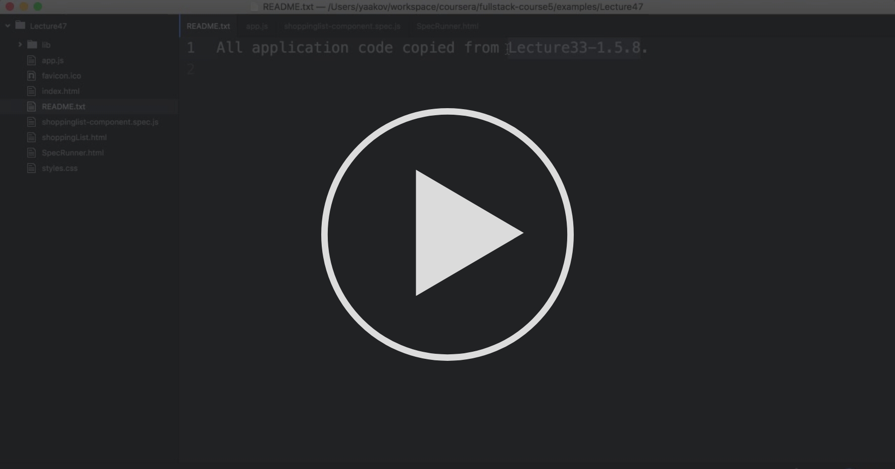 Lecture 47, Part 2: Testing AngularJS Components - Module 5 - Form ...