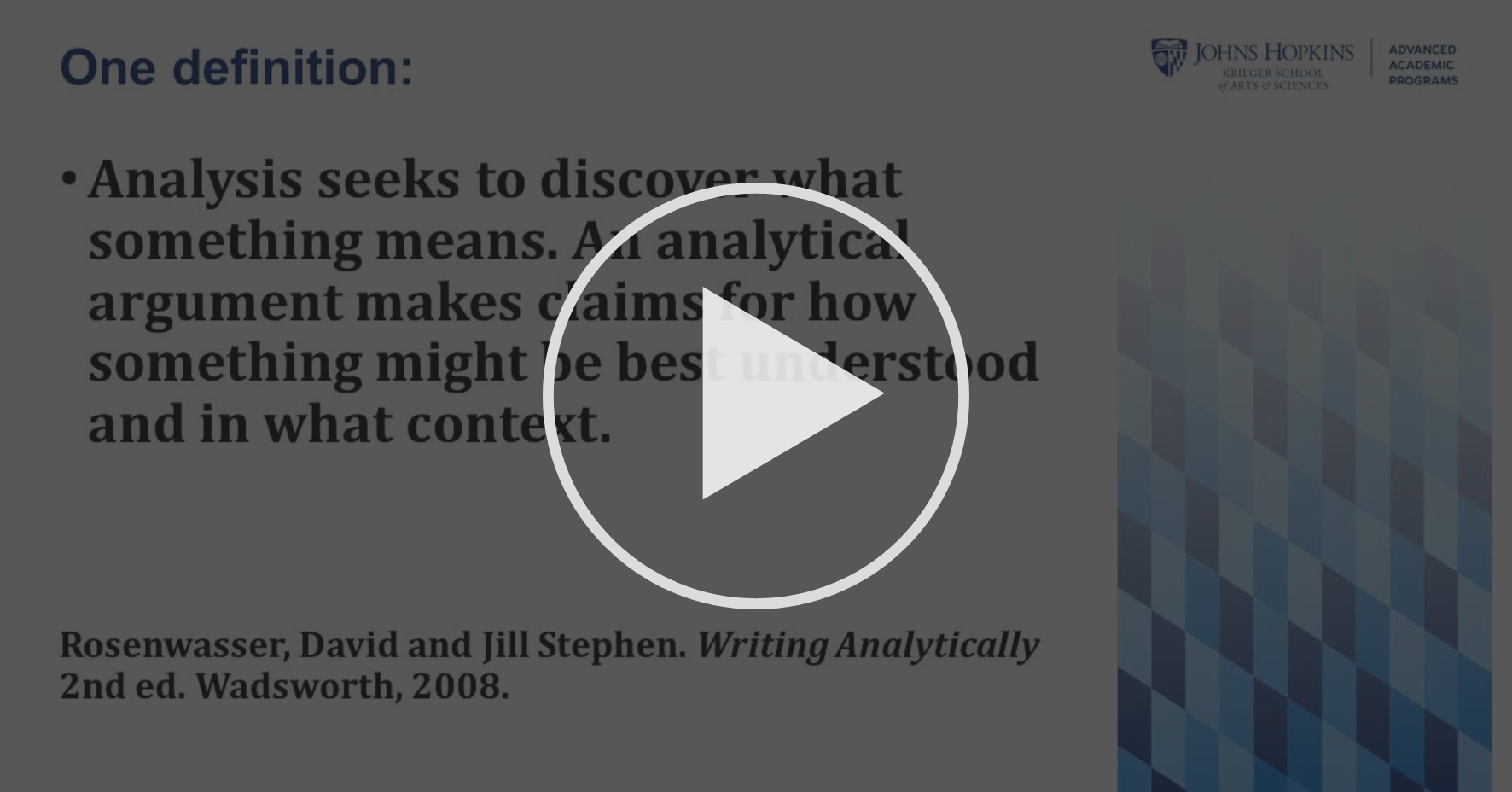 What is Analysis? - Teaching Argument, Analysis and Transactional ...