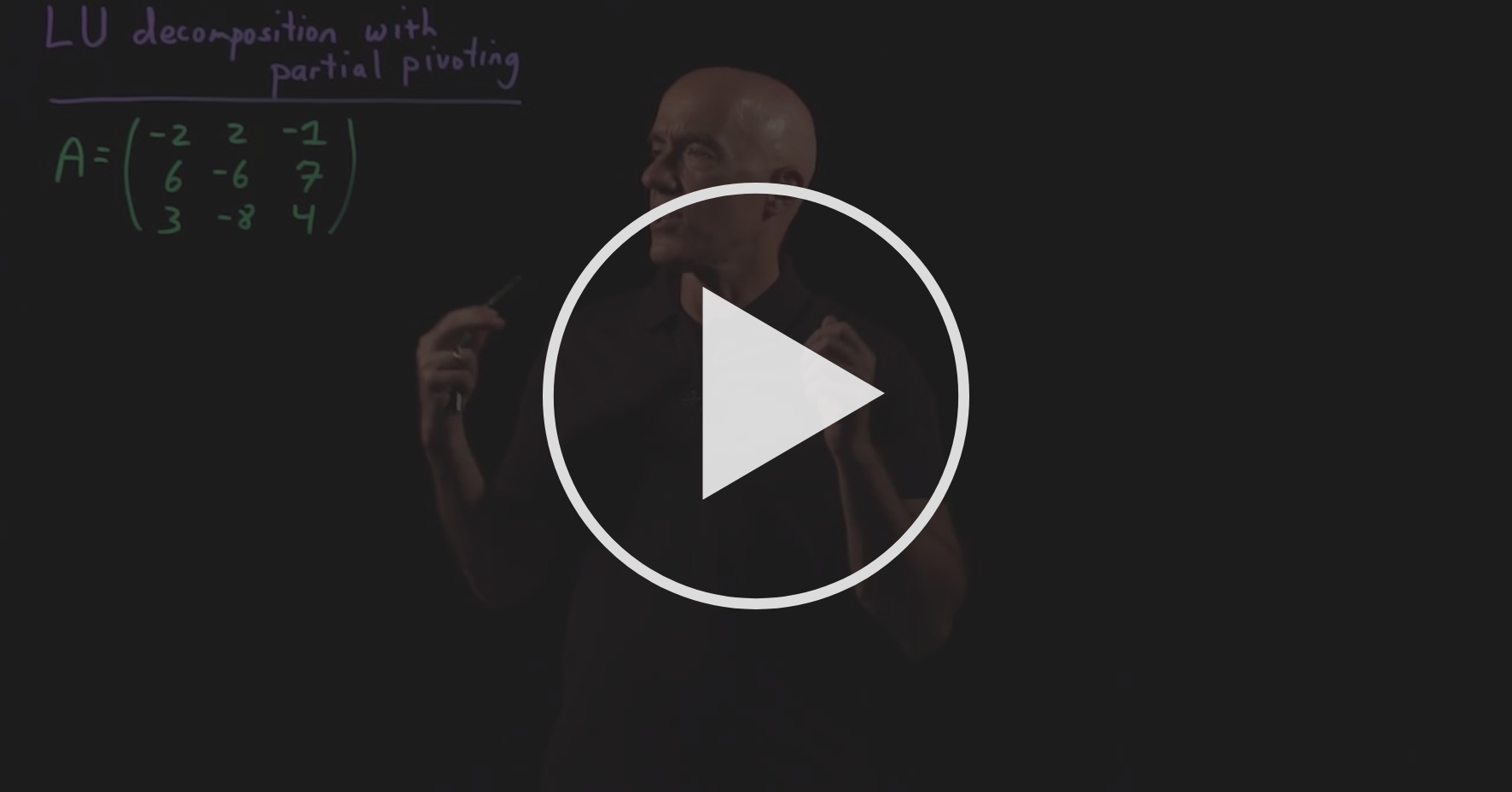 LU Decomposition with Partial Pivoting | Lecture 26 - Matrix Algebra | Coursera