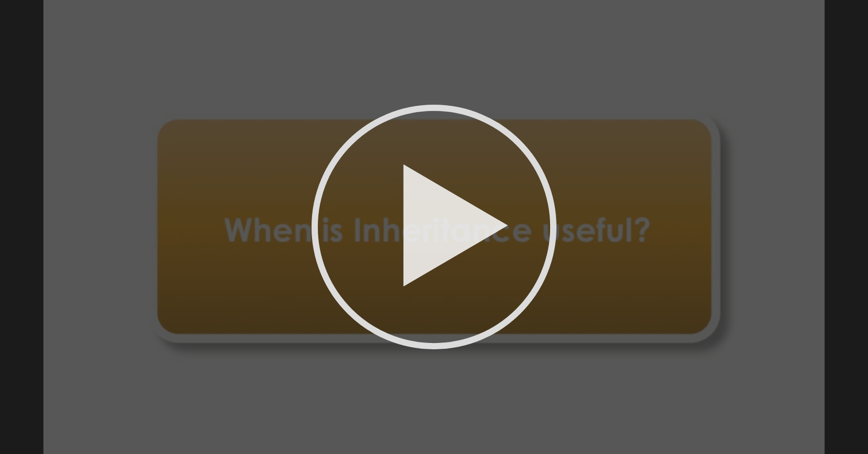 In the Real World: Inheritance 1 - Inheritance | Coursera