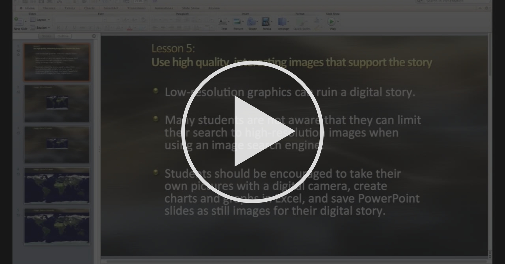 Using High Resolution Images - WEEK 2: Writing an Effective Script and ...